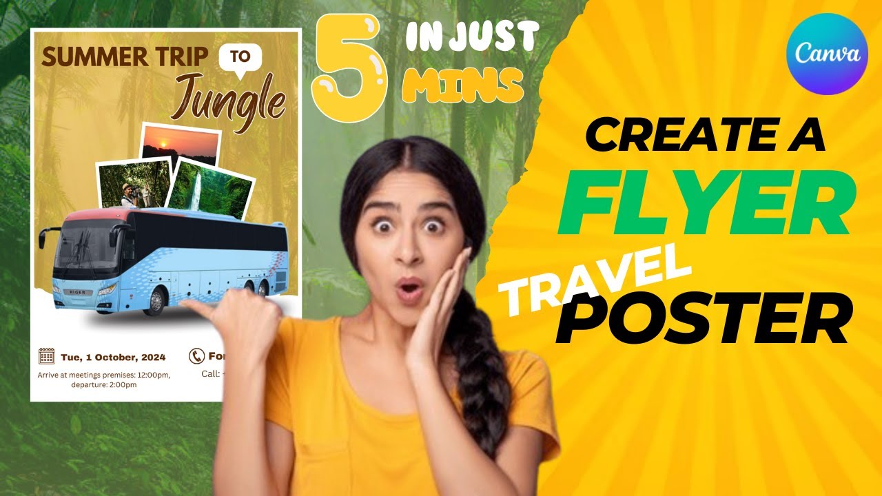 Create a Stunning Travel Flyer Poster in Canva | Easy 5-Minute Design ...