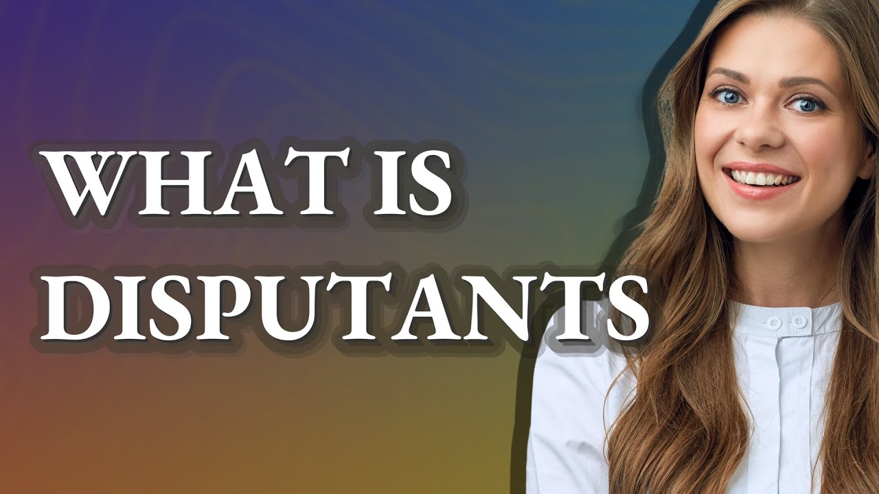 Disputants | meaning of Disputants - YouTube