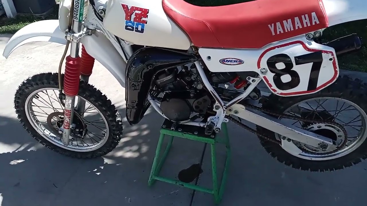 03/22 1987 yamaha yz80 - YouTube