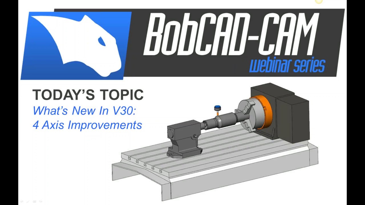 Whats New in V30 4 Axis Improvements - BobCAD CAM Webinar Series - YouTube