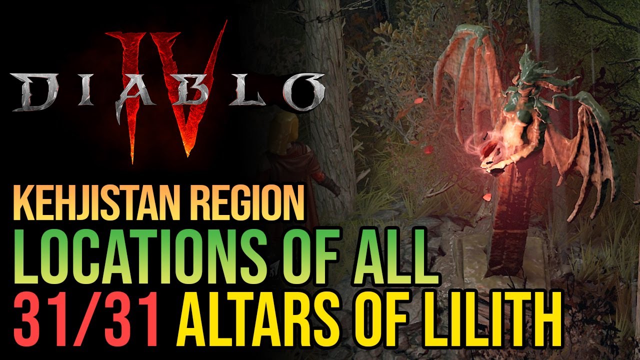 All 31 Kehjistan Altars of Lilith Diablo 4 - YouTube