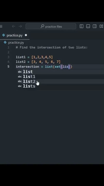 Find The Intersection Python Pythonprogrammingcodinglearnpython