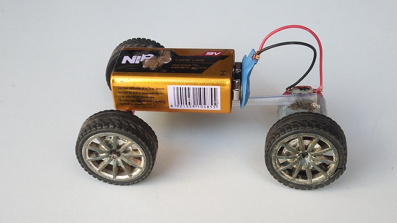 How to Make a 3 Wheel Powered Car At Home || How to Make a Car With 9 ...