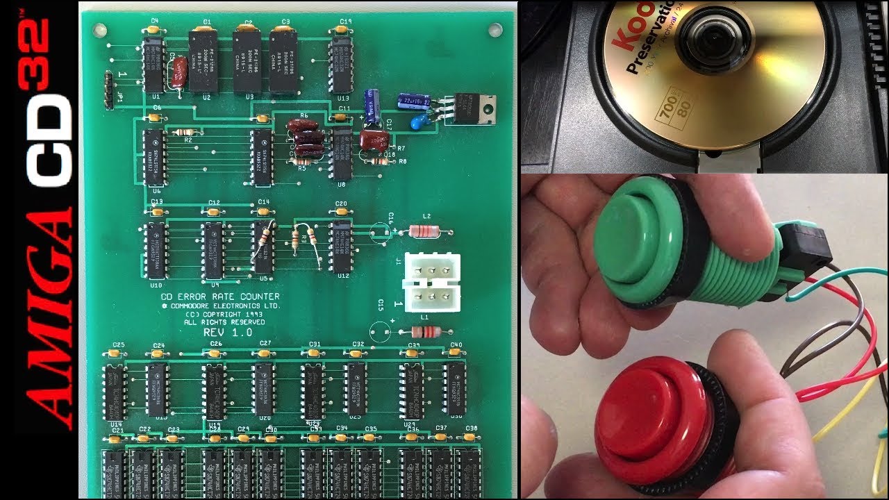 CD Error Rate Counter PCB for Amiga CD32 - YouTube