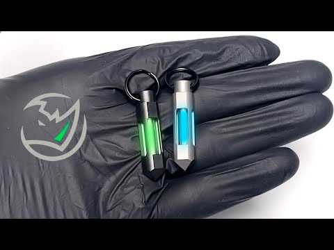 RADIOACTIVE Titanium FOB !! Glow Rhino Tritium Glow EDC!! - YouTube