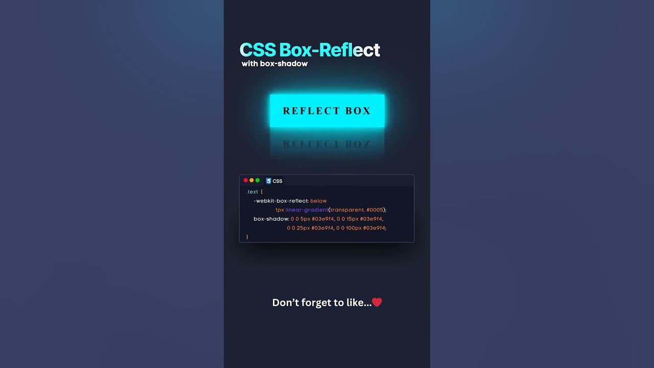 Exploring Box Reflect With Box Shadow In Css Coding Vibes Youtube