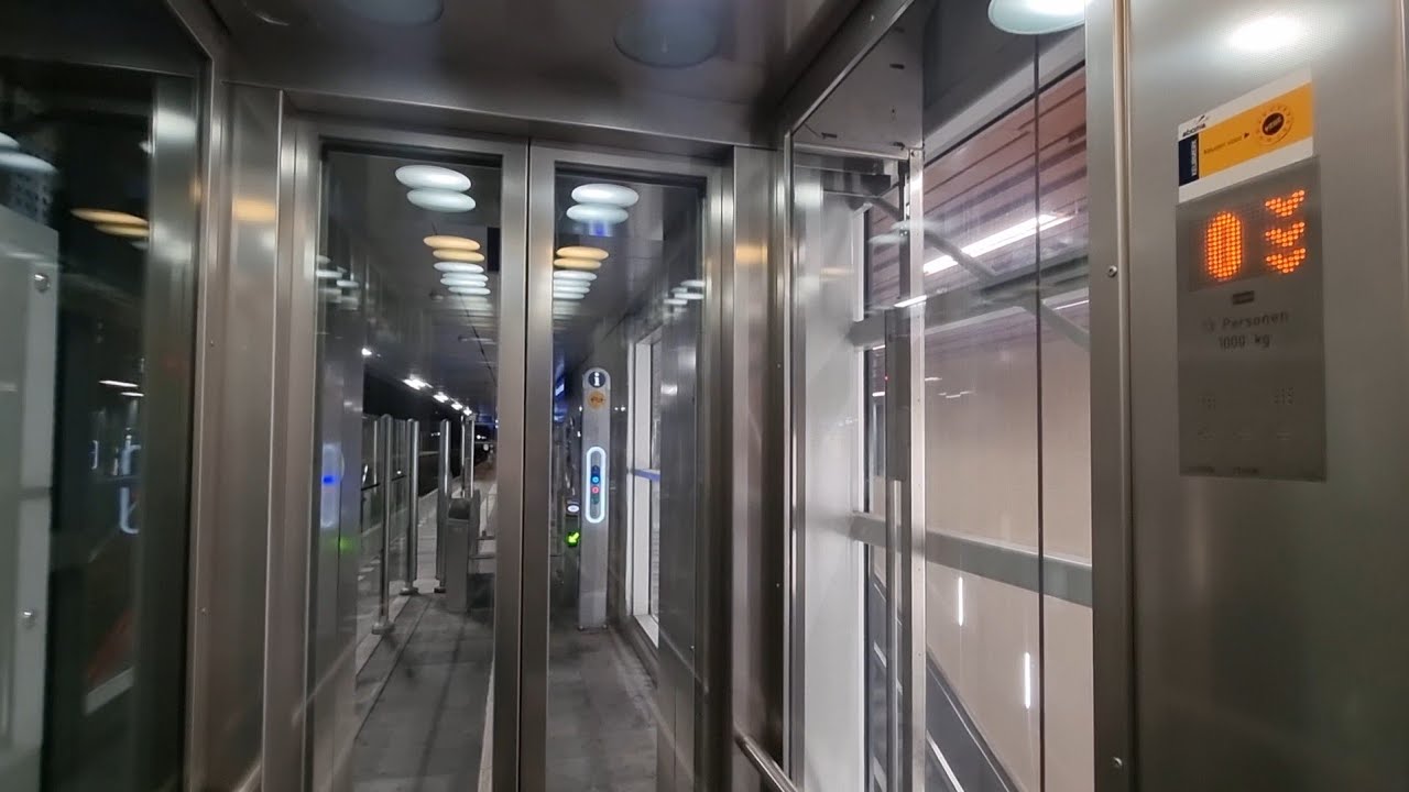(4K) A Kone Monospace MRL lift @ Rotterdam Alexander trainstation ...