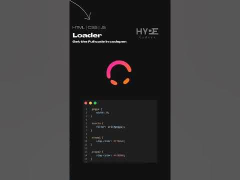 How to make a pre loader or spinner for website using css @hypecoders - YouTube