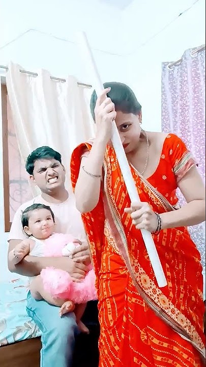 husband vs wife ka jhagda aur ho gaya tagda 🤣😂😁😱 #trending #comedy #babu #funnyviral #funny # ...