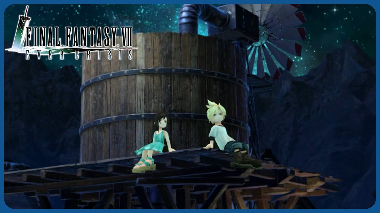 Cloud and Tifa Water Tower flashback - Final Fantasy 7 Ever Crisis ...