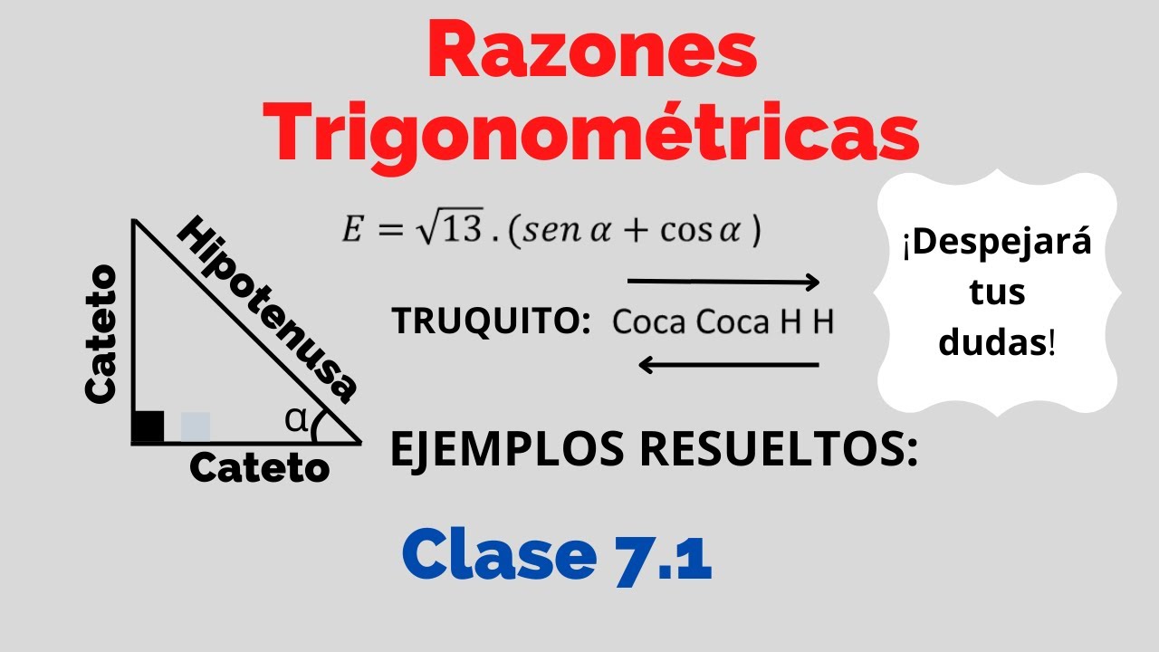 Razones Trigonométricas | EJEMPLOS RESUELTOS - YouTube