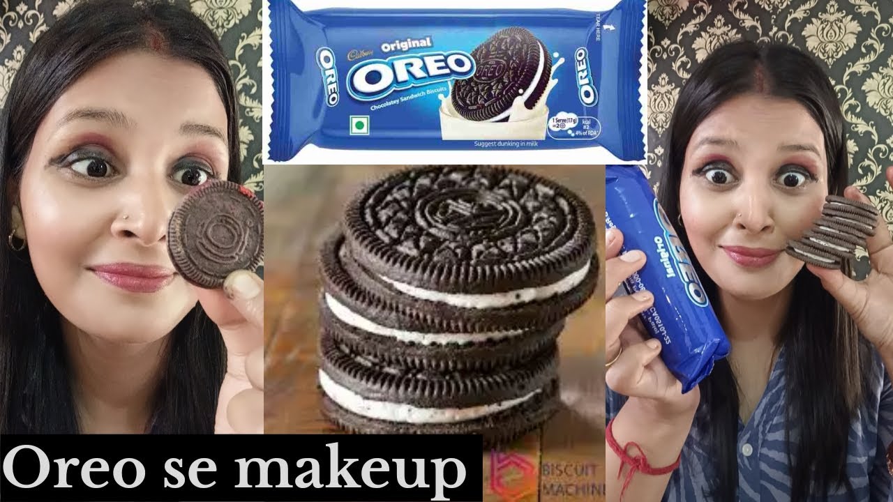 "Oreo Makeup Challenge | Full Face Makeup Using Oreo Biscuit! 🍪😄" - YouTube