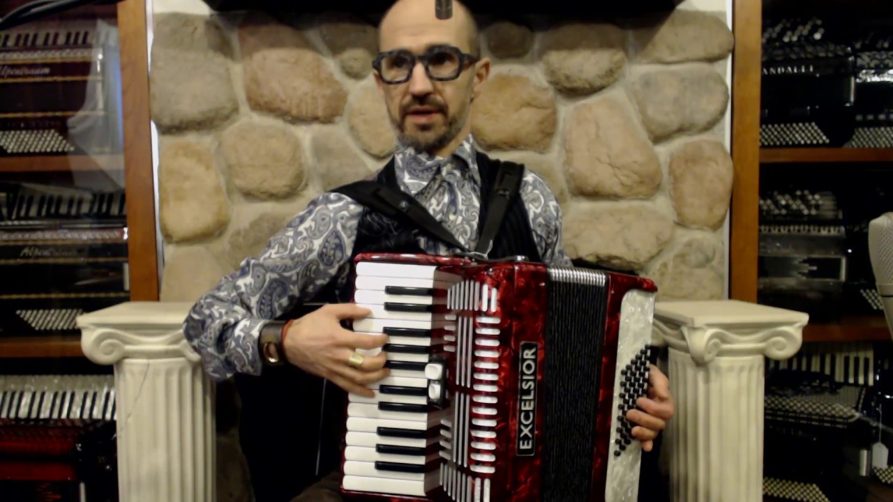 4161 - Red Excelsior Piano Accordion MM 26 48 $1199 - YouTube