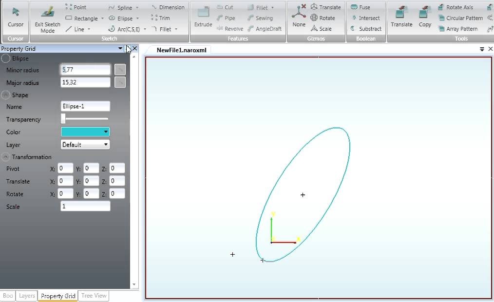 Ellipse property grid - YouTube