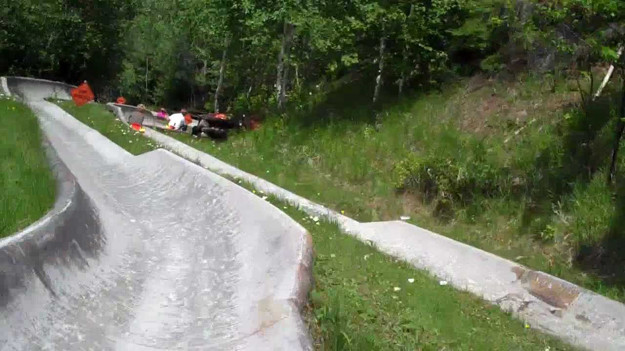 Joe's BAD Alpine Slide Luge CRASH:: Epic Fail! - YouTube