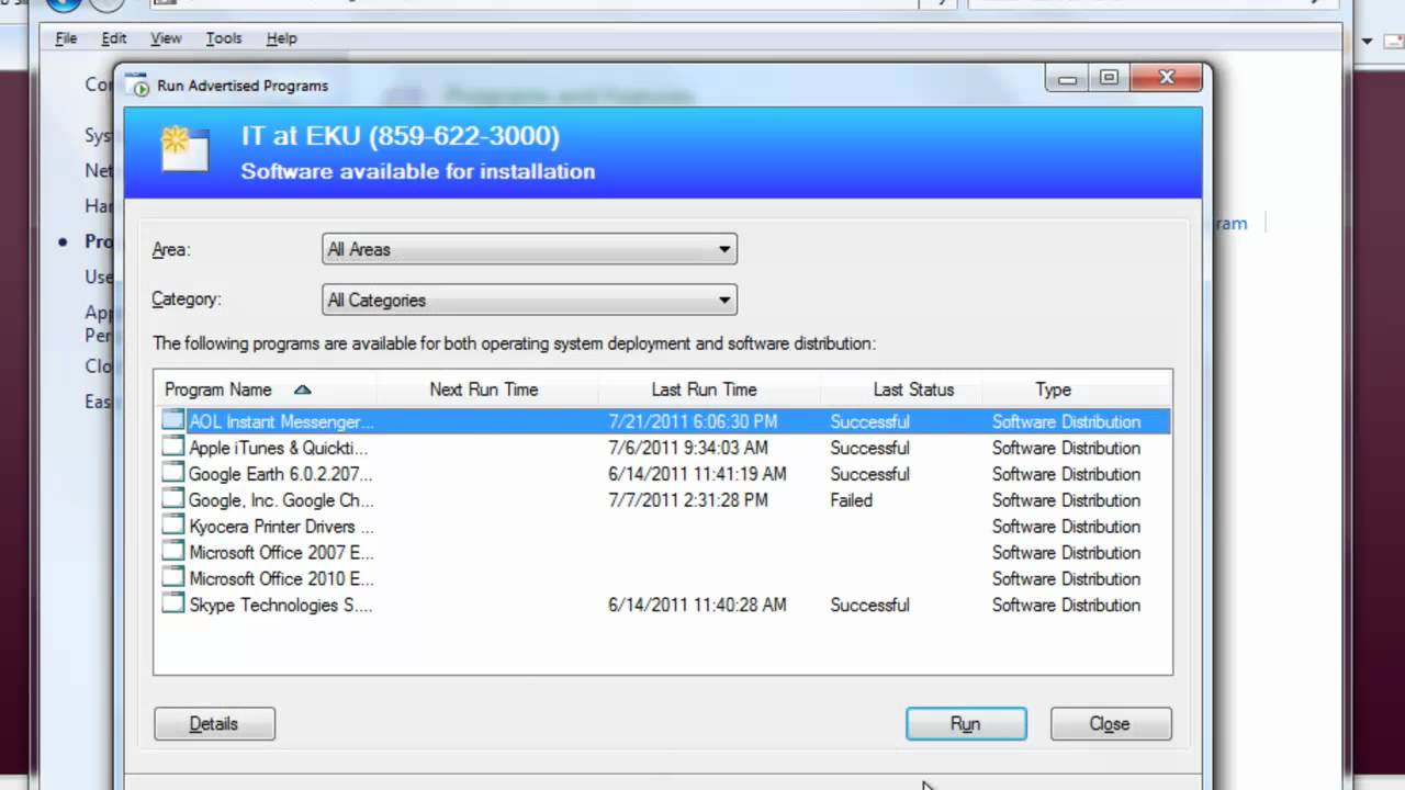 Desktop Management: Run Advertised Programs - YouTube