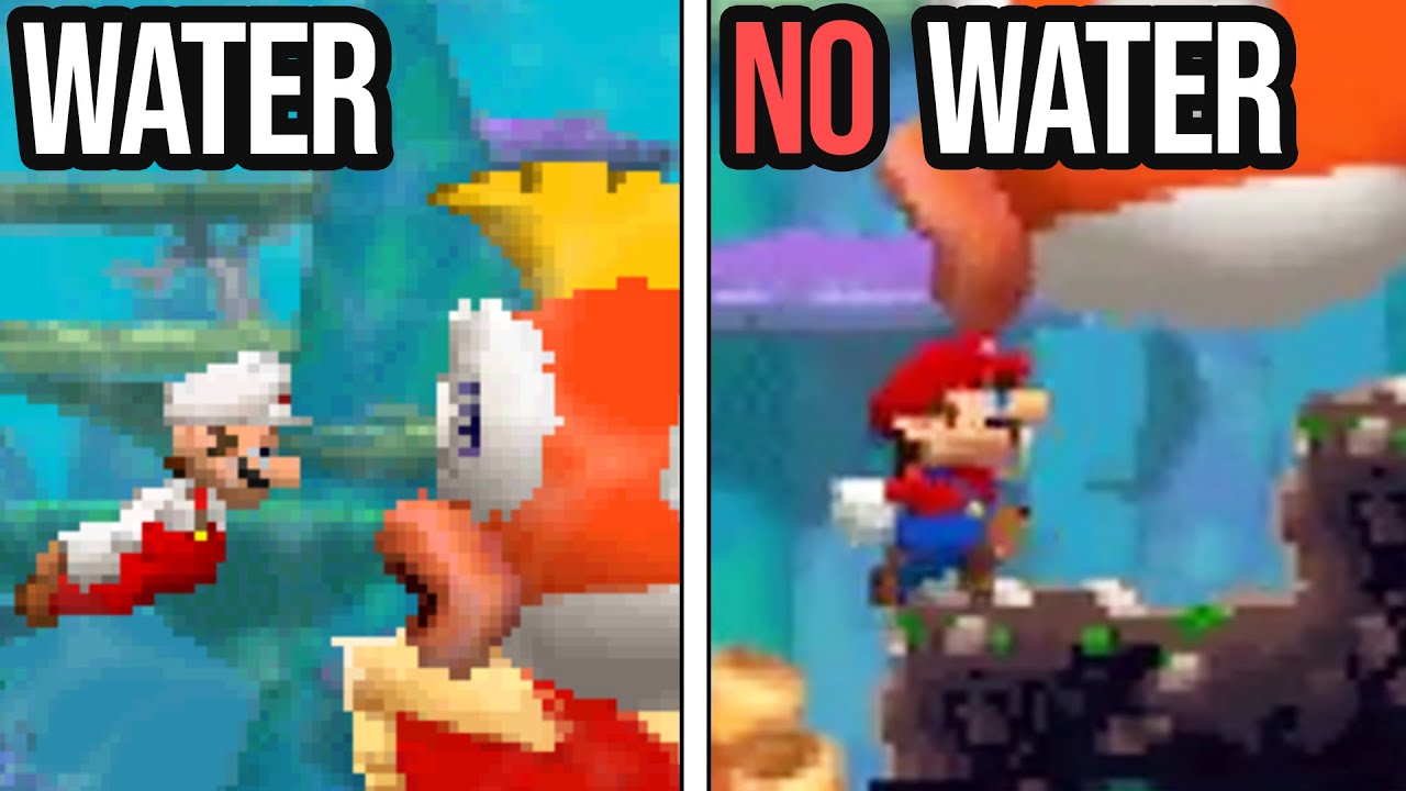 New Super Mario Bros Water Levels, Without Water - YouTube