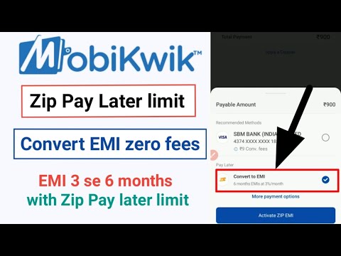 MobiKwik Zip limit convert EMI in 3 se 6 months - YouTube