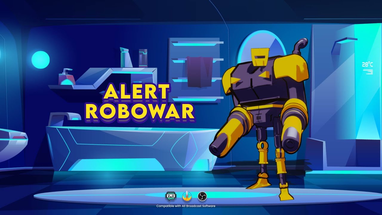 Spectacular Robot Animated Alert For Twitch Streamer And Youtube Gaming ...