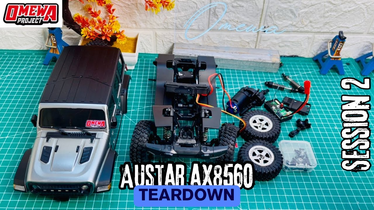 TEARDOWN RC Austar AX8560 Jeep Rubicon Terkecil skala 1/16 Super Detail ...