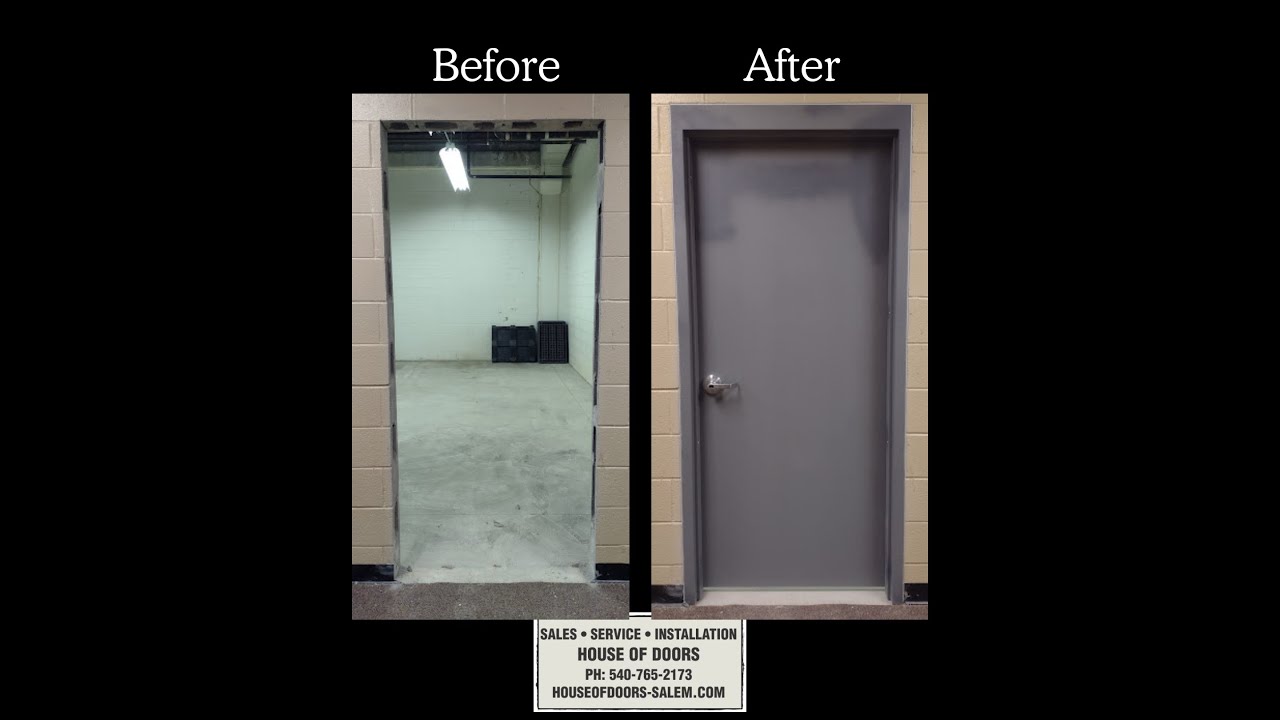 Before and After masonry door frame opening install by House of Doors ...