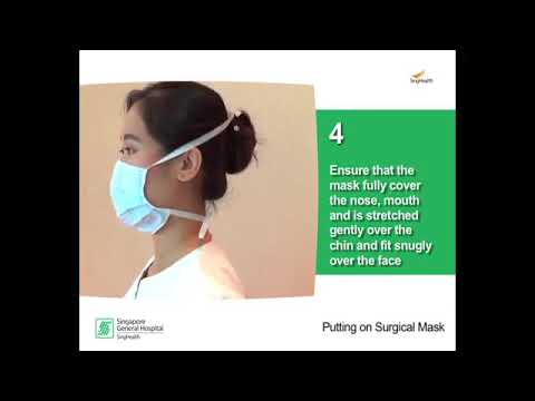How to Put on a Surgical Mask by Singhealth - YouTube