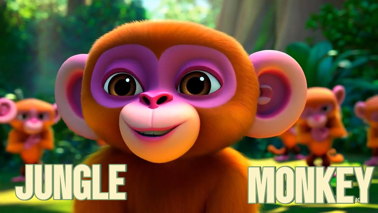 MONKEY RHYMES|ANIMALS RHYMES | LION SONGS |BABY SONG| NURSERY SONG ...
