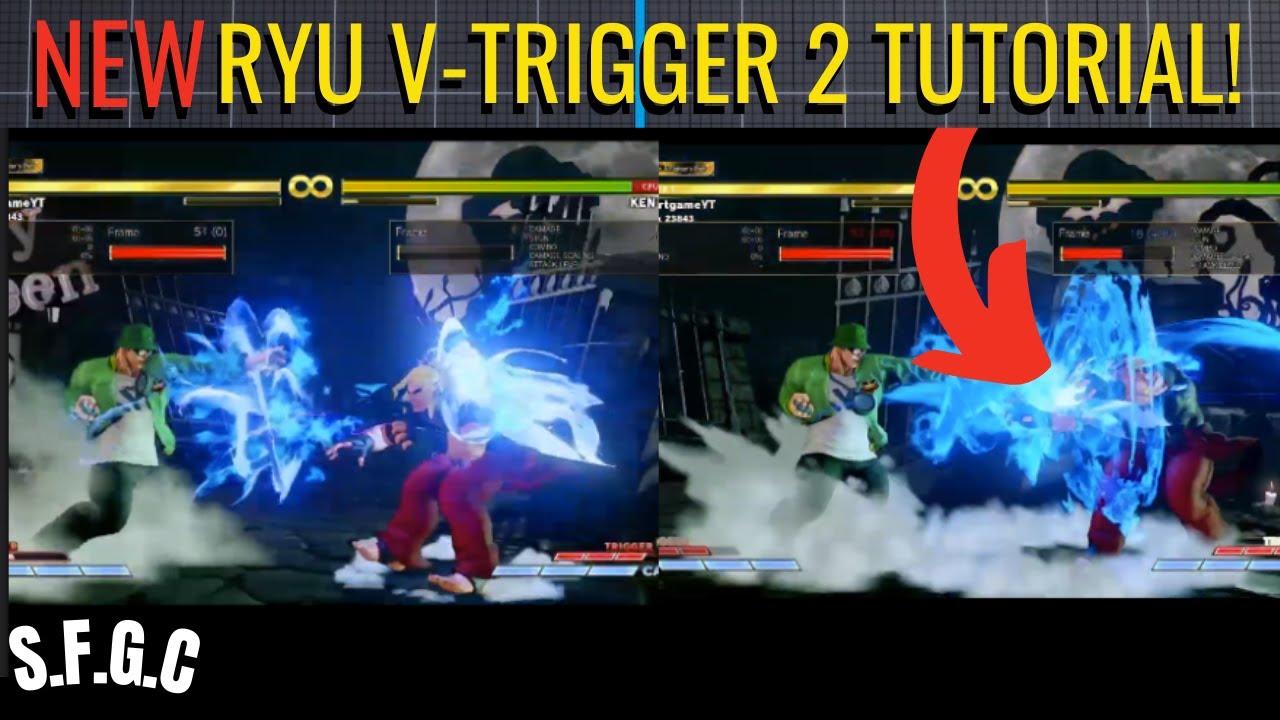 SFV TIPS: Ryu New V-Trigger 2 Buff Combo Tutorial Learn In under 2 ...