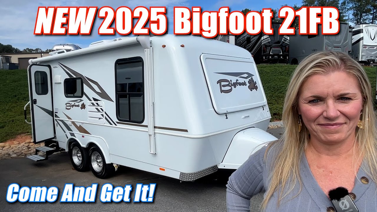 NEW 2025 Bigfoot 21FB Tour & 2023 Bigfoot 25 Rear Twin - YouTube