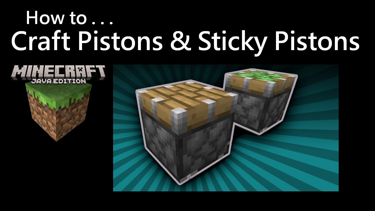 How To Craft Pistons & Sticky Pistons - YouTube