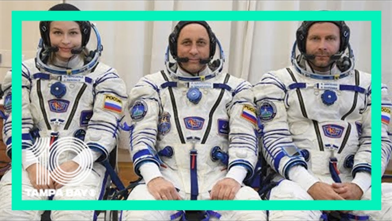 Russian film crew readies to doc with ISS - YouTube