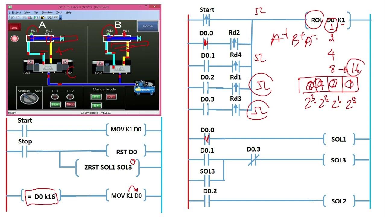 การใช้คำสั่ง ROR (Rotation Right) and ROL (Rotation Left) - YouTube