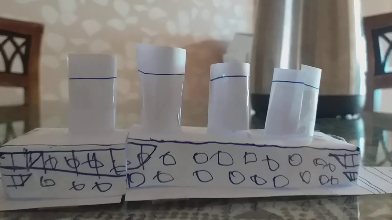 Paper titanic sink - YouTube
