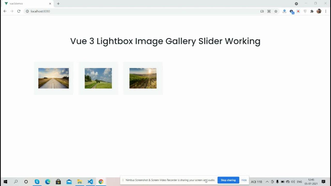 Vue 3 Lightbox Gallery Slider Working Demo - YouTube