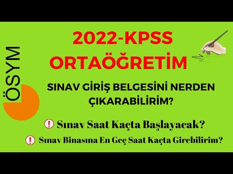 2022 KPSS ORTAÖĞRETİM Sınav Giriş Belgemi Nasıl Çıkarırım?