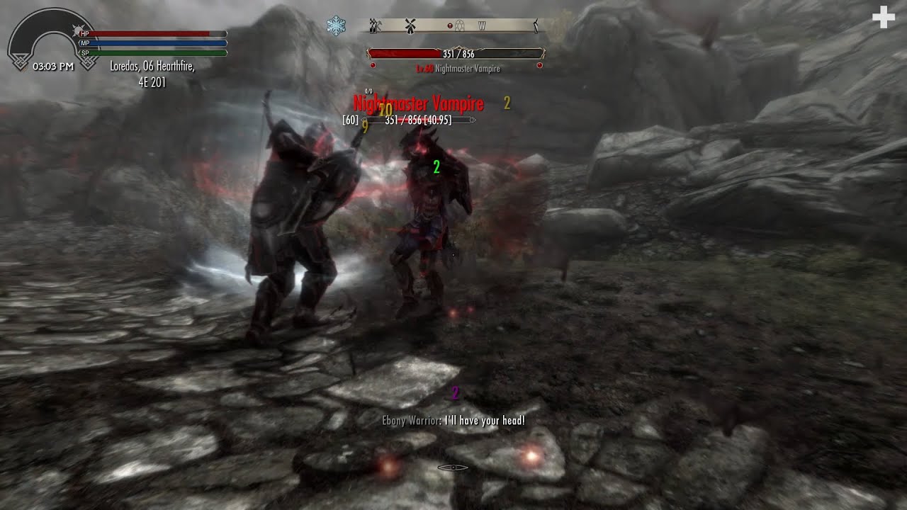 Ebony Warrior vs 2 Nightmaster Vampires - YouTube