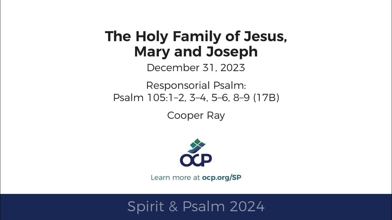 Spirit Psalm The Holy Family 2024 Year B Psalm 105 Ray YouTube spirit-psalm-the-holy-family-2024-year-b-psalm-105-ray-youtube