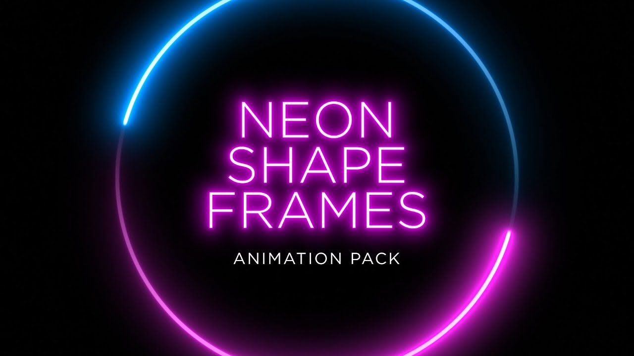 Neon Frame Loop Animations - Pack of 7 Videos - YouTube