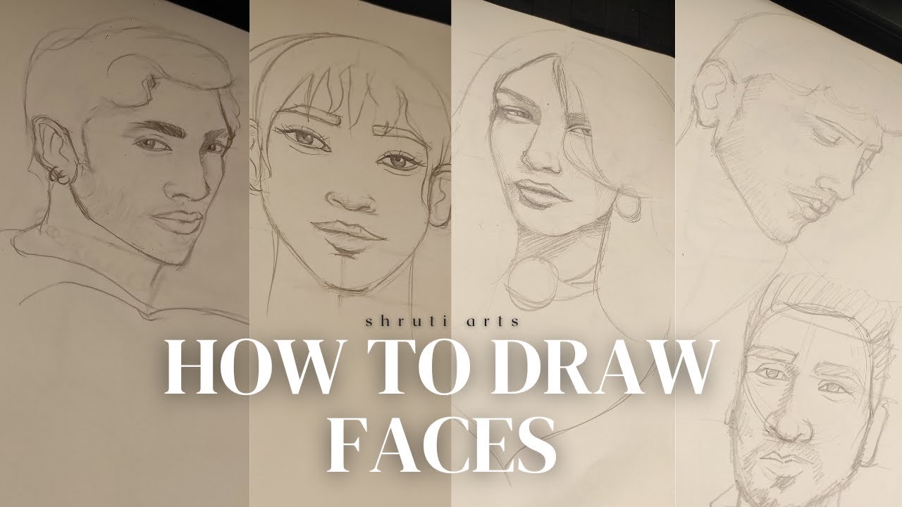 How to draw faces for beginners step by step - YouTube