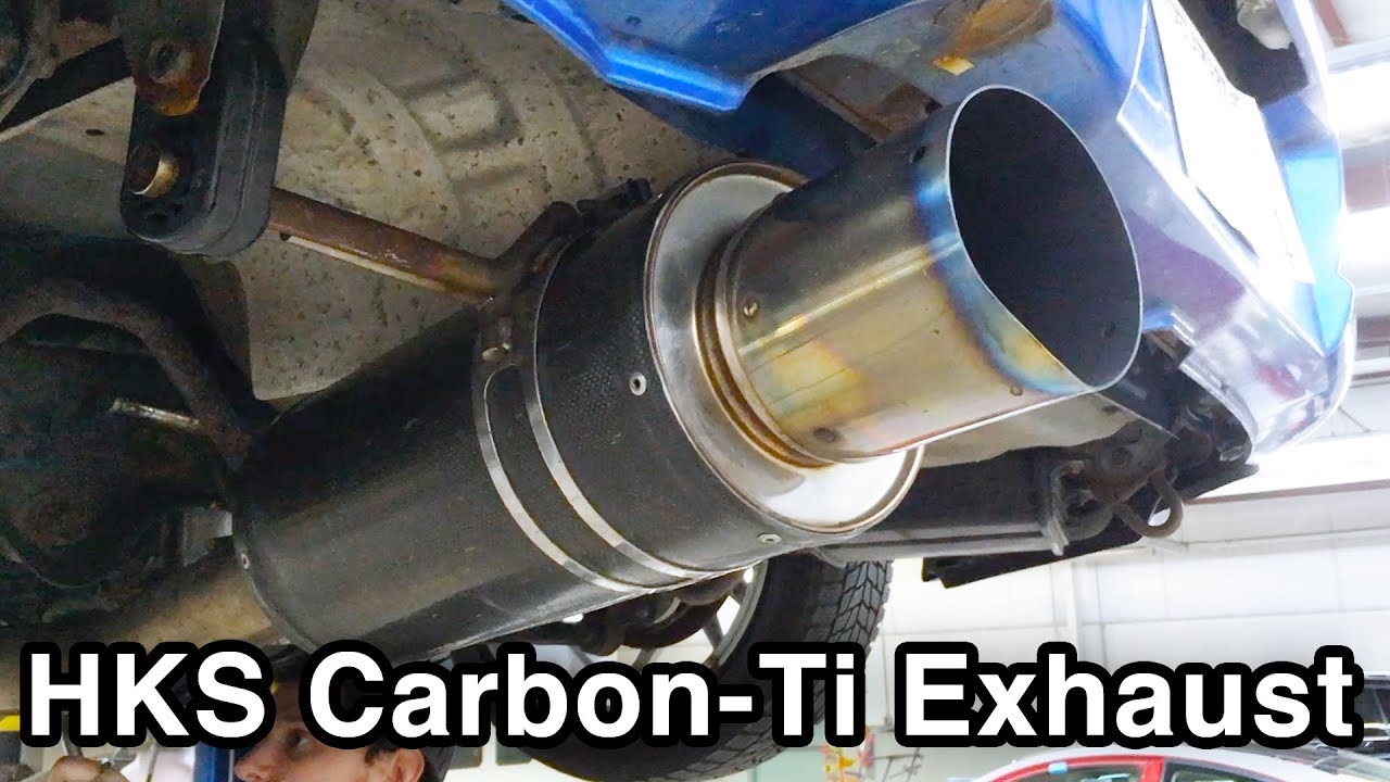 HKS Carbon-Ti Exhaust [Install & Rev Sounds // WRX Build] - YouTube