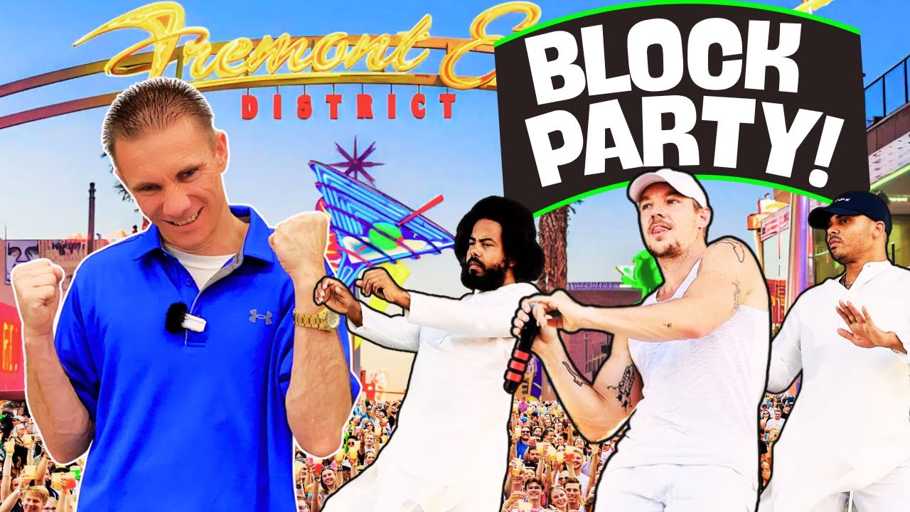 🔴MAJOR LAZER & DIPLO Block Party on Fremont Street | Las Vegas LIVE ...