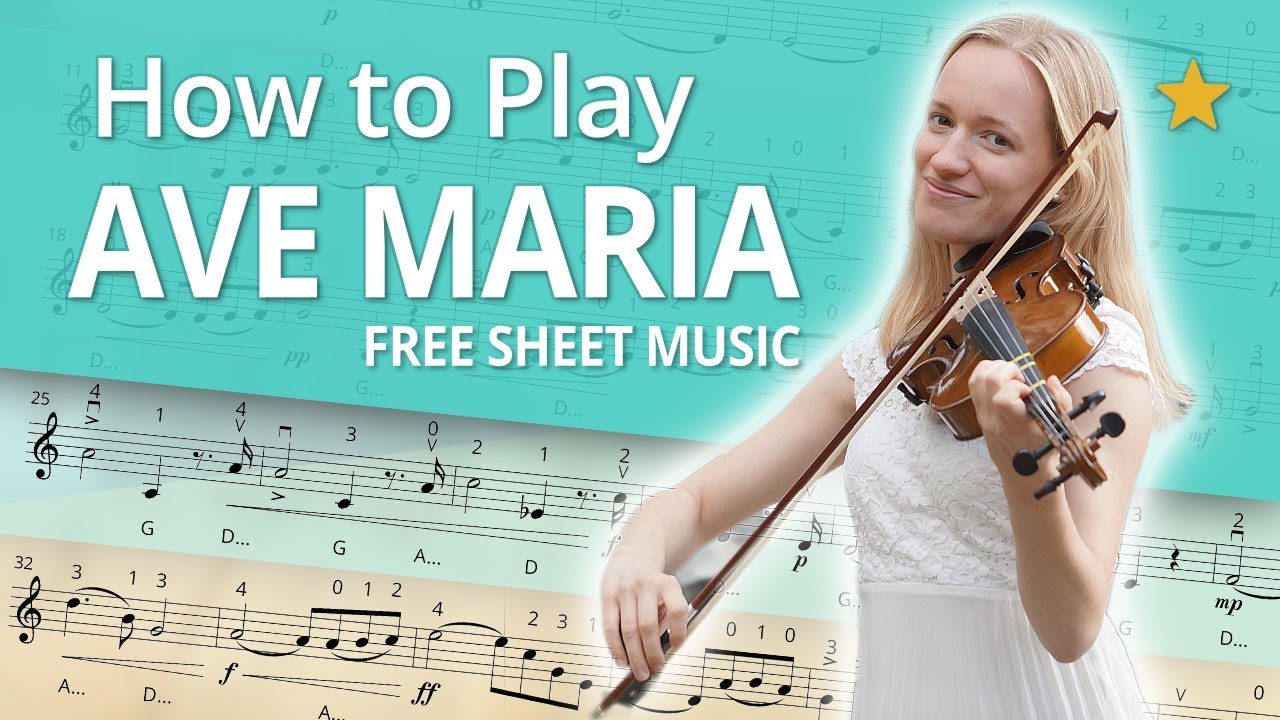 How to Play Ave Maria | Play-Along Beginner Tutorial | Free Violin ...
