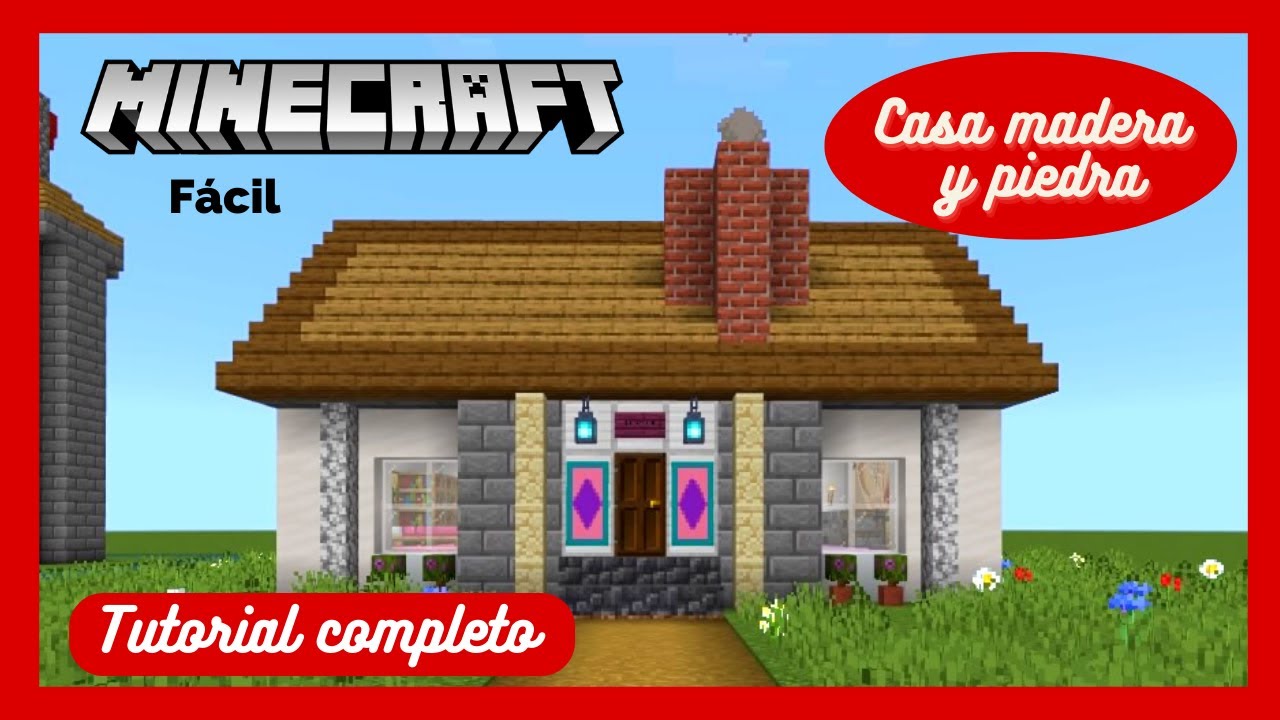 🌟 Cómo hacer una CASA DE MADERA Y PIEDRA FÁCIL 🚀 para MINECRAFT SURVIVAL - YouTube