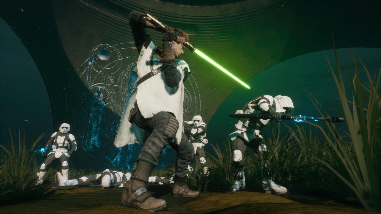 Star Wars Jedi Fallen Order - Master Jedi Flawless Lightsaber Combat ...
