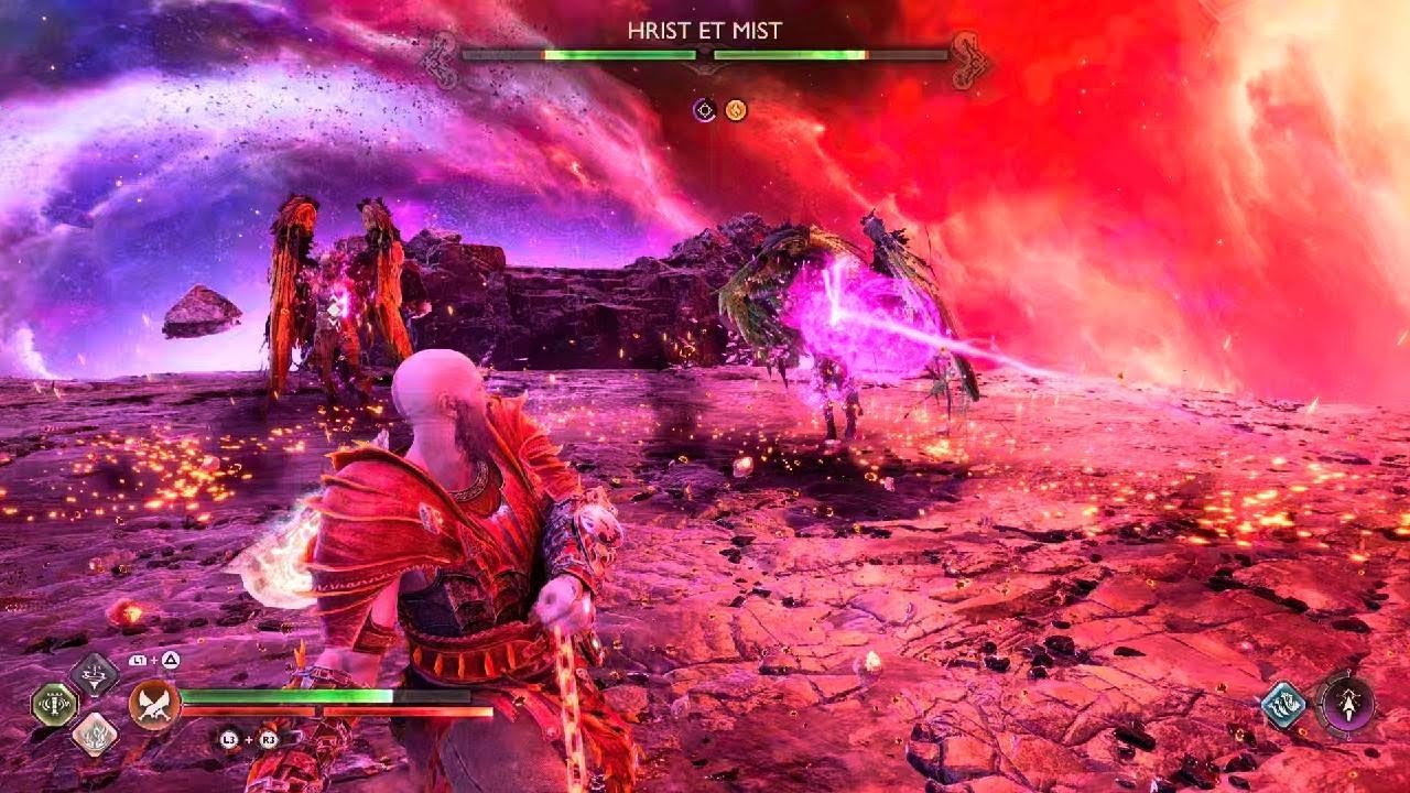 Combat contre "HRIST ET MIST" God of War Ragnarök PS5 - YouTube