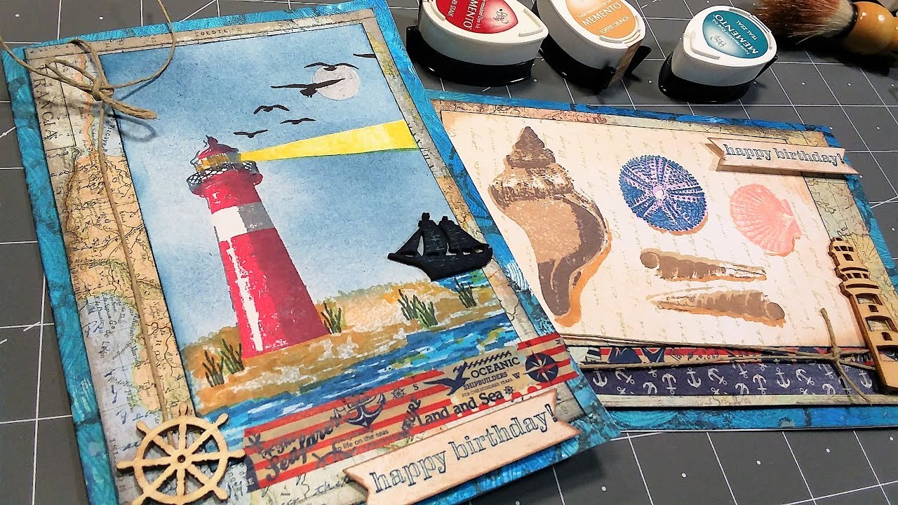 Coastal Inspiration Layered Stamping Nautical Cards YouTube coastal-inspiration-layered-stamping-nautical-cards-youtube