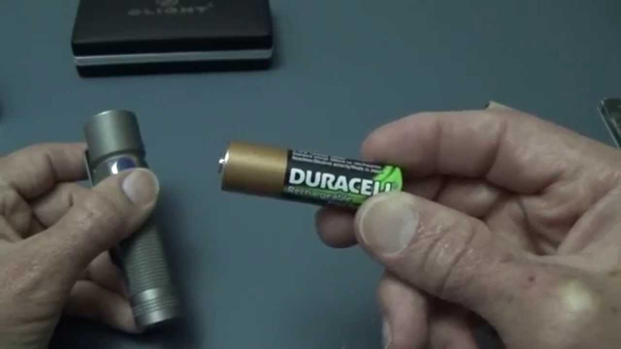 Olight S15 Baton Titanium AA Flashlight Demo, Neutral White LED - YouTube