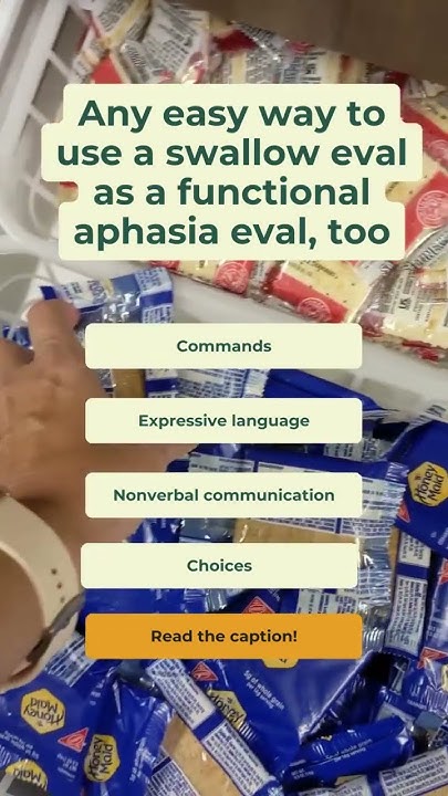 An easy way to use a swallow eval as a functional aphasia eval - YouTube