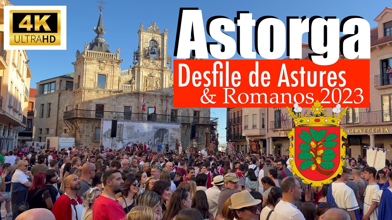 Astorga DESFILE ASTURES Y ROMANOS 2023 (Spain, LEÓN, ESPAÑA) tribus y ...