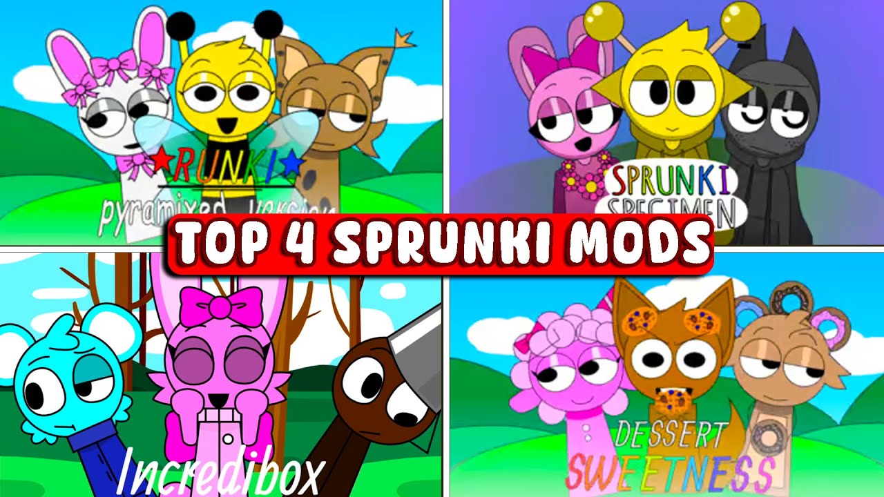 Top 4 New Sprunki Mods| Sprunki Specimen Vs Runki Pyramixed Version Vs ...